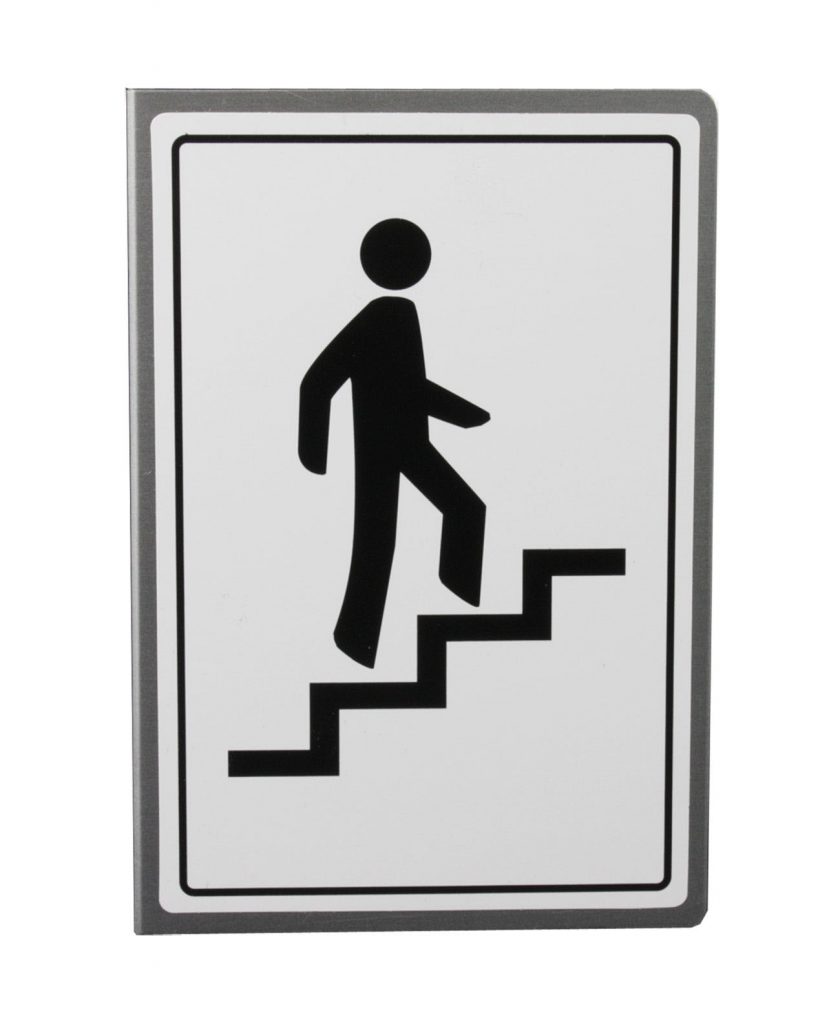 Fahnenschild Treppenhaus Aluminiumschild L-Profil